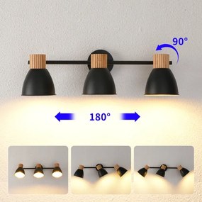 Brilagi - Bodové svítidlo ODENSE 3xE14/10W/230V kaučukovník/černá