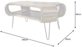 Designový konferenční stolek Lorelei 100 cm Sheesham