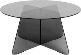 Šedý skleněný kulatý konferenční stolek ø 80 cm Samos – Actona