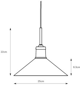 Markslöjd 108867 - Lustr na lanku VELA 1xE27/40W/230V mosaz/bílá