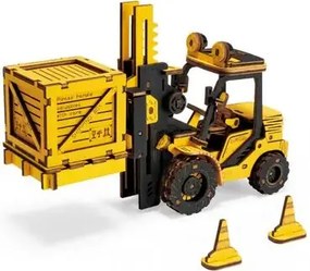 RoboTime dřevěné 3D puzzle Vysokozdvižný vozík / od 8 let / 139 dílků