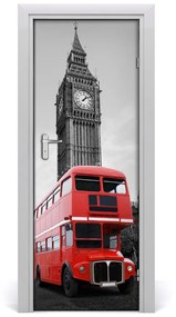 Fototapeta samolepící dveře londýnský autobus 95x205 cm