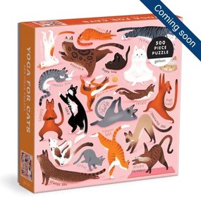 Galison Puzzle Jóga pro kočky 500 dílků