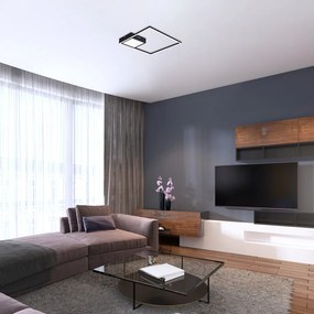 Rabalux Černé stropní LED svítidlo Sirius 400x400mm 30W 5286