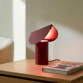 Vínová hliníková LED stolní lampa (výška 15 cm) BISCUIT – Thoro