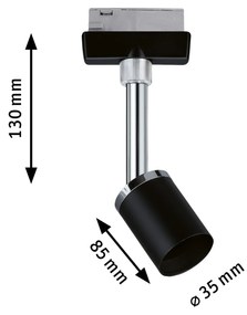 Paulmann 96911 Pure 2, spot pro Urail system, max. 1x10W GU10, matná černá