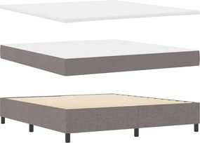 Postel s boxspringem s polštářem Taupe 200 x 180 cm textil 3341662