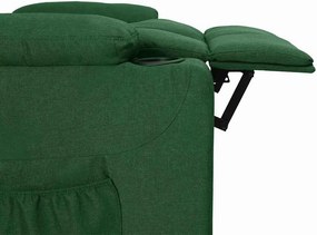 Polohovací křeslo tmavě zelené textil 339088