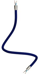 creative cables Creative flex - ohebná trubice potažena tmavě modrou textilií RM20 Délka: 60 cm, Barva komponentu: Matný chrom