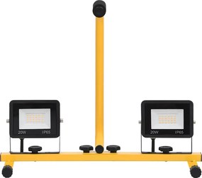 LED reflektor s rukojetí 2 x 20 W studené bílé světlo 149649