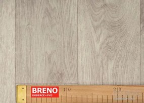 Breno PVC SUPERTEX Tavel 571 – světlé šedobéžové dřevo, šíře 300 cm
