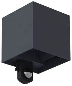 Brilagi - LED Venkovní nástěnné svítidlo se senzorem CUBE LED/6W/230V antracit