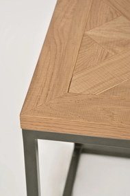 Odkládací stolek Indus 45 cm z masivu dub přírodní/grafit