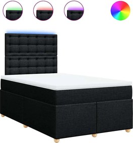 Box spring postel s matrací černá 120x190 cm textil 3293535