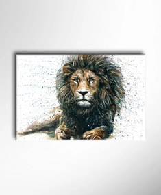 Malvis ® Obraz Lev akvarelem ROZMĚR (šířka x výška): jednodílný obdélník 120x80 cm