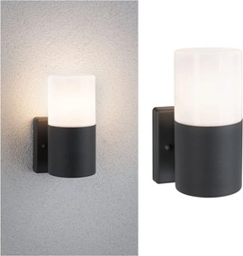 P 94649 Venkovní nástěnné svítidlo Tubs IP44 kruhové 105x123mm max. 15W 230V šedá mat kov/umělá hmota - PAULMANN
