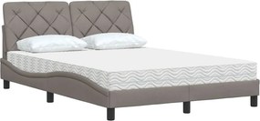 Postel s matrací taupe 140 x 190 cm textil 3310738