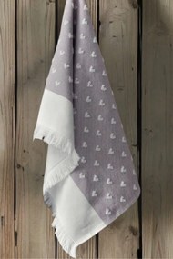 Kuchyňská utěrka HEARTS Fialová / Lila