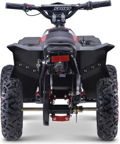 Ramiz Čtyřkolka na baterie E-STAR červená 35 km/h + motor 1000W + nafukovací kola + nastavení sedadla