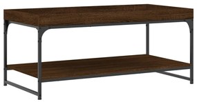 Konferenční stolek hnědý dub 100 x 49 x 45 cm kompozitní dřevo - Default Title