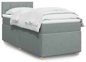 Box spring postel s matrací světle šedá 80 x 200 cm textil 3288807