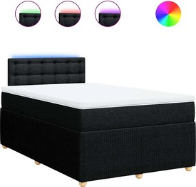 Box spring postel s matrací černá 120x200 cm textil 3289739