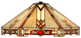 Béžové skleněné stínidlo lampy Tiffany Joos – 50x25 cm