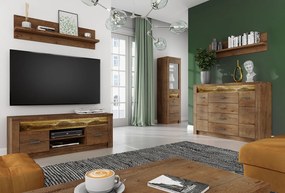 Obývací stěna INDIANAPOLIS | sestava CH | 330 cm | jasan světlý