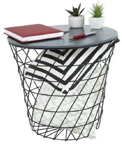 Příruční stolek, grafit / černá, Tempo Kondela BATIS TYP 1
