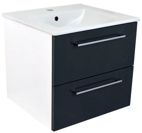 BPS-koupelny Koupelnová skříňka s keramickým umyvadlem Viki A 60 - antracit