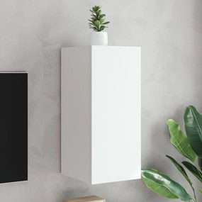 Nástěnná TV skříňka s LED osvětlením bílá 30,5 x 35 x 70 cm