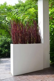 Květináč ELEMENTO, sklolaminát, šířka 117 cm, bílá