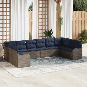 Set pohovek 10 ks Šedá Polyester 3345885