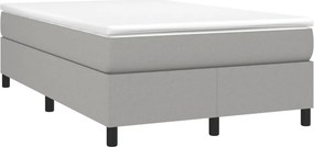 Box spring postel s matrací světle šedá 120x190 cm textil 3269683