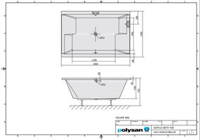 POLYSAN DUPLA obdélníková vana 180x120x54cm, bílá, 13611