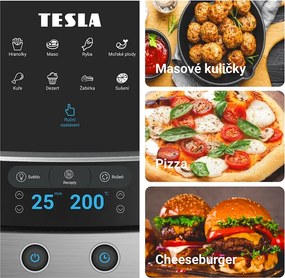 TESLA AirCook & Grill QG800 WiFi - multifunkční digitální horkovzdušná fritéza