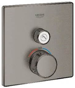 Grohe Grohtherm SmartControl - Termostatická sprchová baterie pod omítku s 1 ventilem, kartáčovaný Hard Graphite 29123AL0