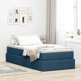 Postel s úložným prostorem a matrací Modrá 100 x 200 cm 3370211