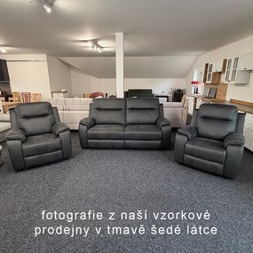 Sedací sestava MALAGA 2,5+1+1 s FUNKCÍ RELAX | hnědá látka
