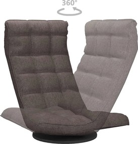 Otočná lenoška na podlahu taupe textil 336583