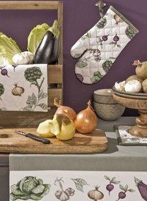 Textilní košíček na pečivo The Kitchen Garden - 35*35*8 cm
