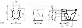 Ideal Standard Connect Stojící WC s hlubokým splachováním E823101