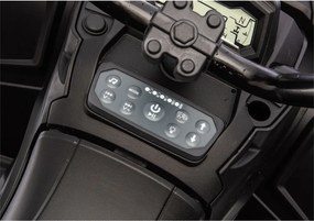 LEAN CARS Čtyřkolka na baterie ATV 6 kol s přívěsem JC606 24V 4x4 modrá