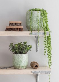 Garden Trading Obal na květináč Alderton, zelená barva, keramika 17cmx17cm