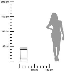 Stojan na květiny BASICLOFT 40x24 černá