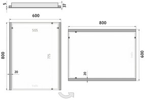 Nimco LED zrcadlo 600x800 - ZP 11002