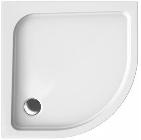 Polimat Kompaktní čtvrtkruhová akrylátová sprchová vanička Pako 1 80x80 (90x90) Barva: Bílá, Rozměry (cm): 80x80