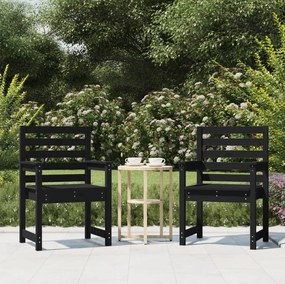 vidaXL Zahradní židle 2 ks černé 60 x 48 x 91 cm masivní borové dřevo [824058] Barva: Černá borovice