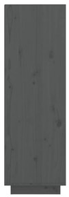 Botník šedý 30x34x105 cm masivní borové dřevo - Default Title