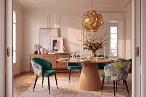 Designová židle Scarlet CLASSIQUE zelený samet